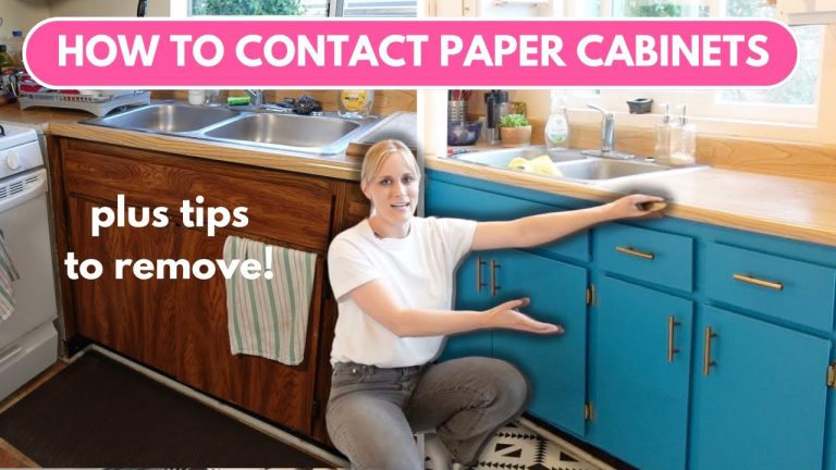 How to Cover Kitchen Cabinets With Contact Paper: Easy DIY Guide ...