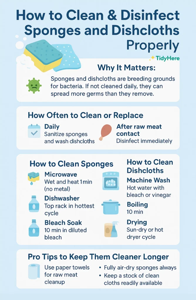 How to Disinfect a Kitchen Sponge in the Microwave: Quick & Safe Tips ...