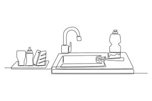 How to Draw a Kitchen Sink: Step-by-Step Easy Guide for Beginners ...