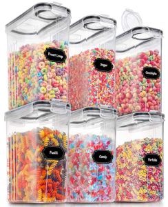 Large Dry Food Storage Containers for Airtight Kitchen Pantry ...