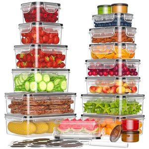 Snap Lock Food Storage Containers: Leakproof, BPA-Free Kitchen ...