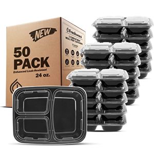 Three Compartment Food Storage Containers for Easy Meal Prep and ...